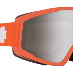 SPY Optic Crusher Elite Snow Goggle, Winter Sports Protective Goggles, Color and Contrast Enhancing Lenses, SPY Orange - Bronze with Silver Spectra Mirror Lenses