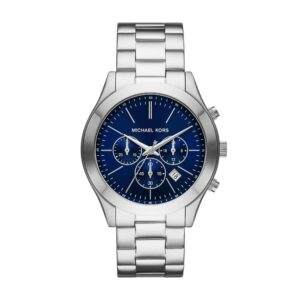 michael kors slim runway chronograph silver-tone stainless steel men's watch (model: mk8917)