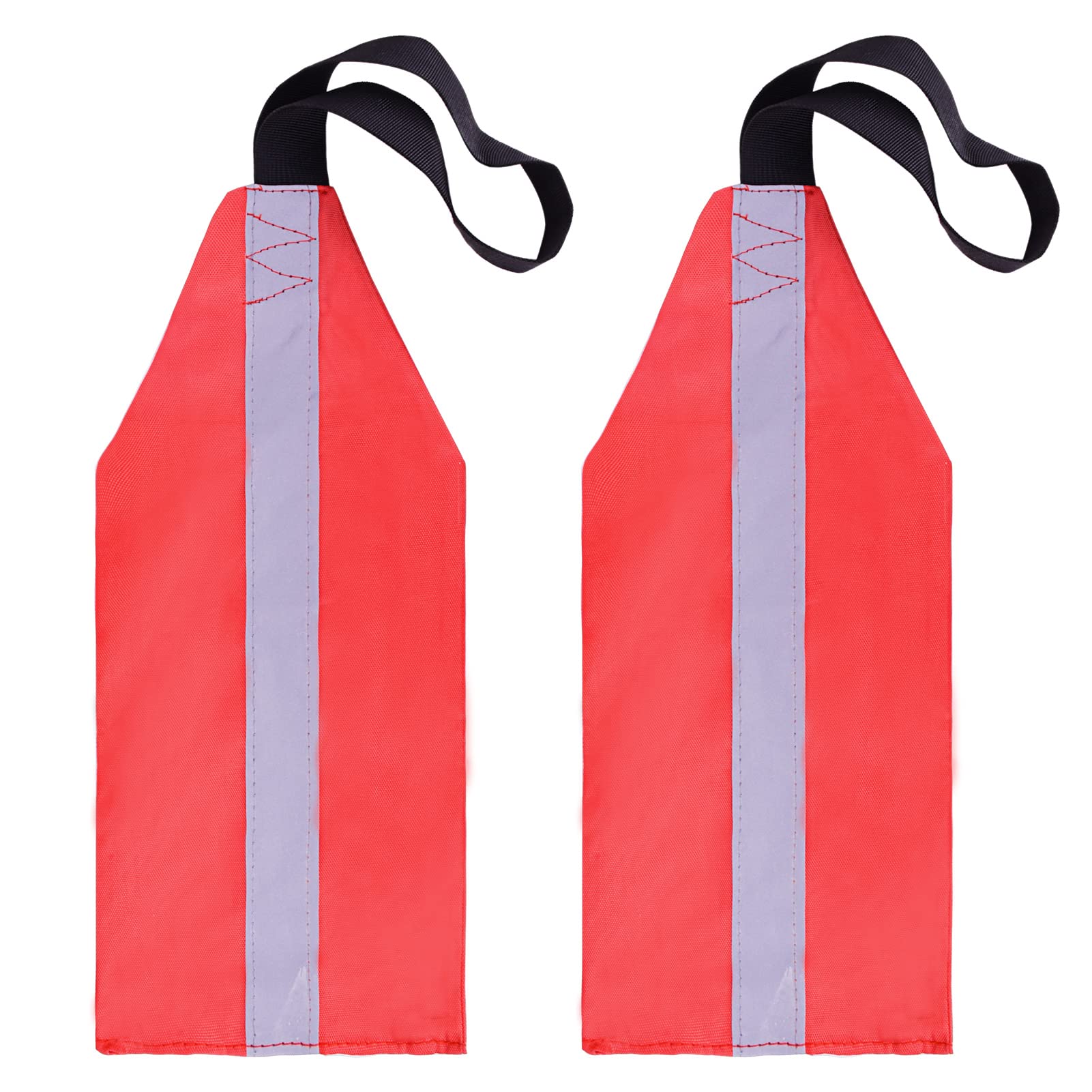 Emsiok 2 PCS Safety Travel Flag for Kayak Canoe Safety Flag Kayak Trailer Flag Kayak Travel Flag Kayak Accessories Safety Flag Reflective Kayak Warning Flag Red Safety Flag for Kayak Sup Towing