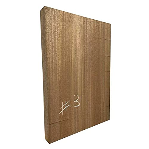 Exotic Wood Zone's African Mahogany bass Guitar Body Blank | Electric Guitar Body Blank | Solid Body Electric Guitars Blank| 21" x 14" x 1-3/4"- 3 pcs (Planed)