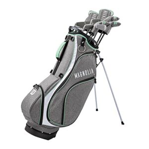 wilson women's magnolia golf packaged set with carry bag full box set graphite grey ladies right