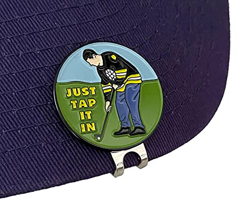 Balanced Co. Funny Golf Hat Clip with Enamel Magnetic Ball Marker (Just Tap It in)