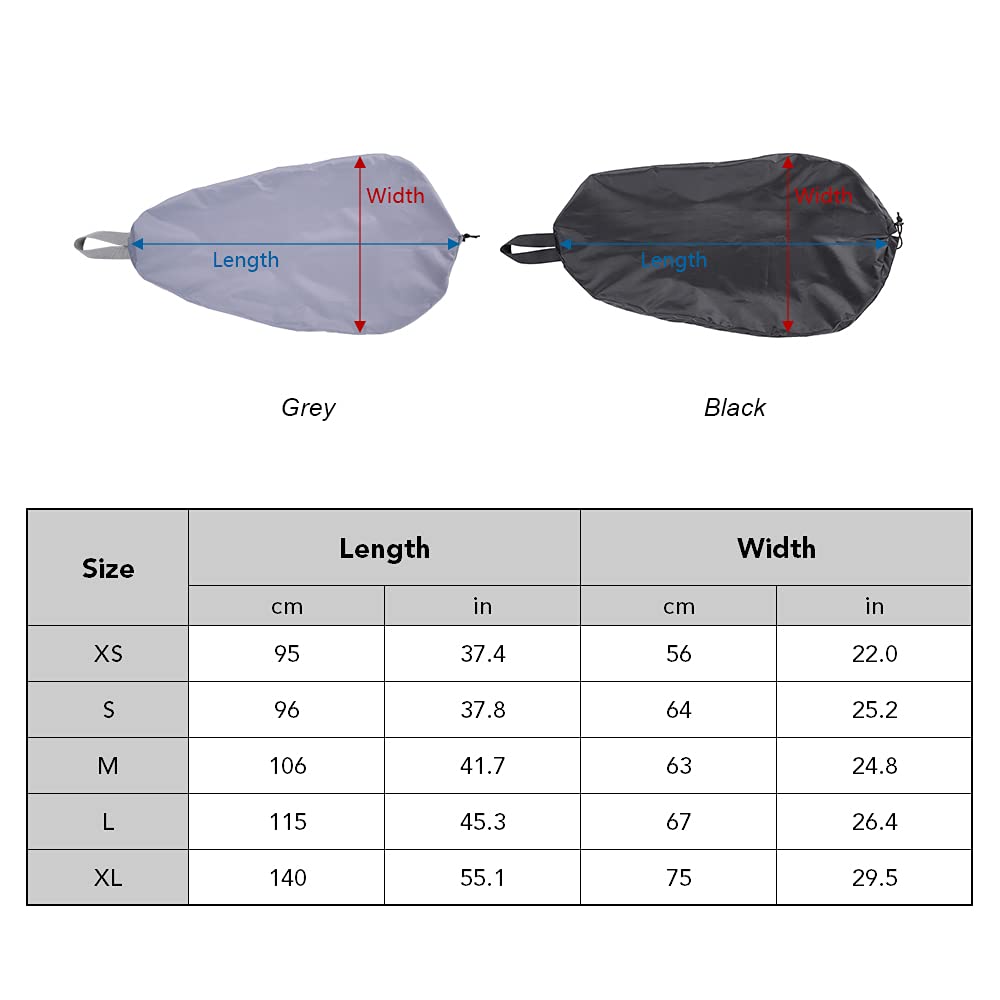 Doorslay Blocking Kayak Cockpit Cover Seal Cockpit Protector Ocean Cockpit Cover Breathable Adjustable Uv50+, 5 Sizes Optional