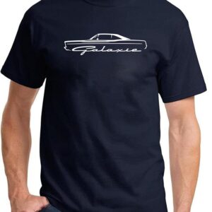 1967 Ford Galaxie Hardtop Classic Outline Design Print Tshirt XX-Large Navy