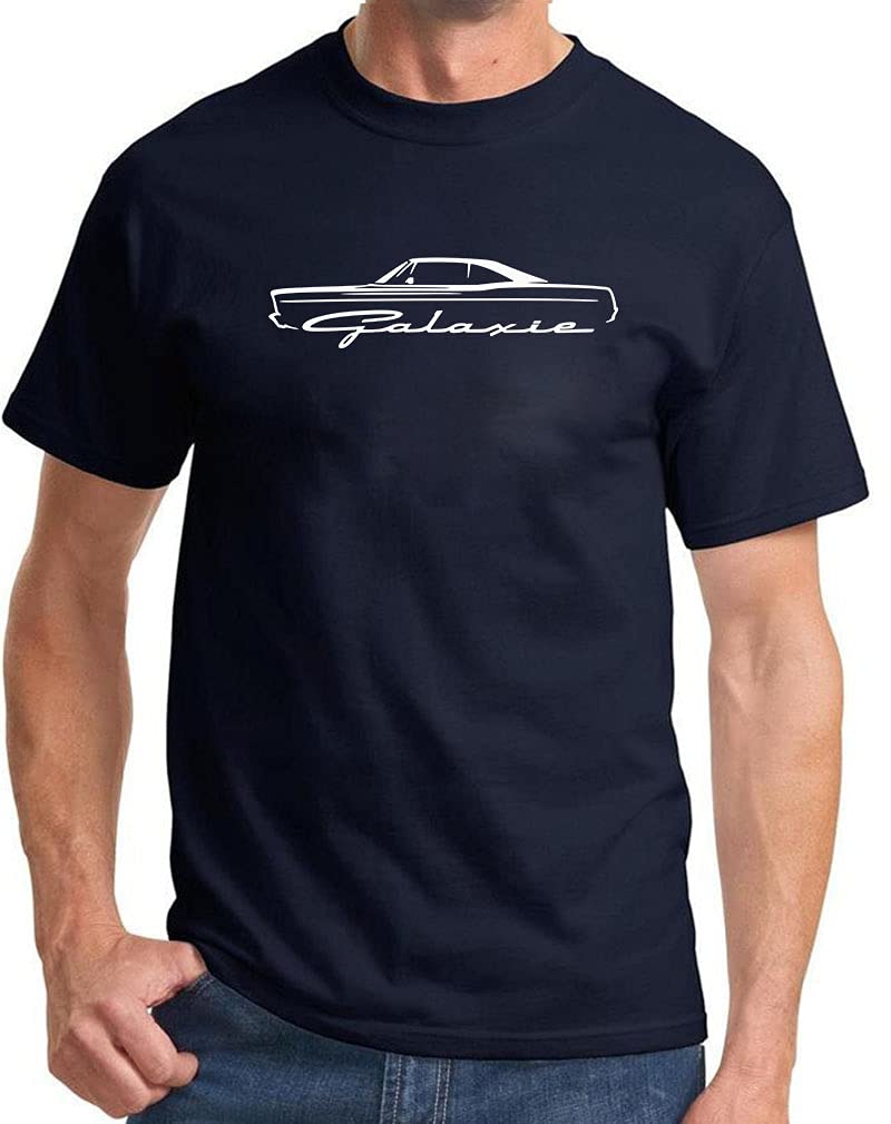 1967 Ford Galaxie Hardtop Classic Outline Design Print Tshirt XX-Large Navy