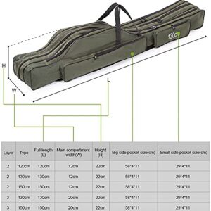 doorslay Fishing Rod Carrier Canvas Fishing Pole Tools Storage Bag Travel Carry Case Bag, Portable Folding, Durable Canvas