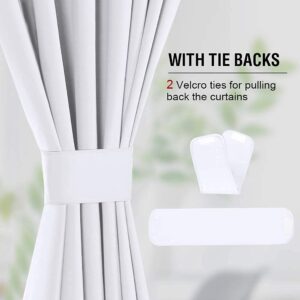 Double Double Double Pinch Pleated Semi Blackout Curtains for Room Darkening with Inserted Hooks. (Ivory 84 Inch Wide by 45 Inch Long- 2 Pannels Combined Size)