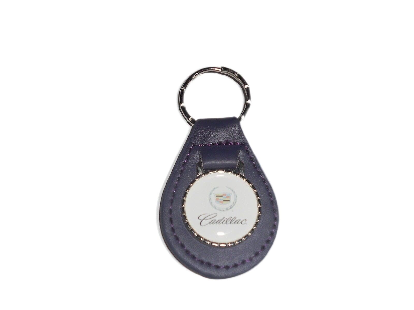 ELDORADO SEVILLE DEVILLE FLEETWOOD CALAIS ALLANTE LOGO LEATHER KEYCHAIN - PURPLE