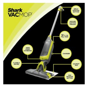 Shark VACMOP Cordless Hard Floor Vacuum Mop with Disposable VACMOP Pad, VM200