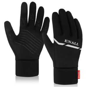 enall waterproof winter gloves- windproof touch screen warm gloves-for running driving cycling-for women and men (large)