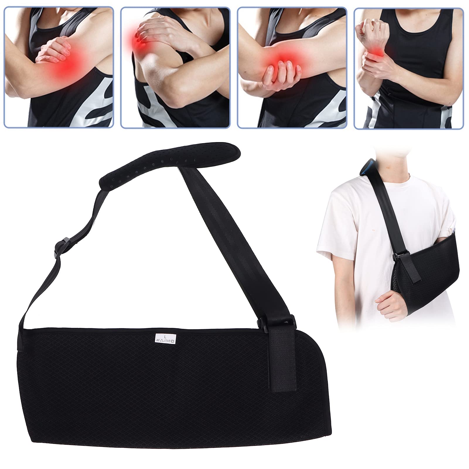 ZJchao Arm Sling, Adjustable Shoulder Immobilizer Stabilizer Brace Support Strap for Broken Fractured Arm Elbow Wrist, Shoulder Rotator Cuff Support Brace, Left and Right Arm