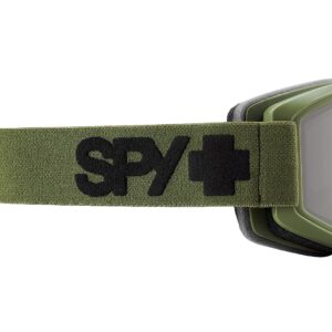 SPY Optic Crusher Elite Snow Goggle, Winter Sports Protective Goggles, Color and Contrast Enhancing Lenses, Matte Olive - Bronze with Silver Spectra Mirror Lenses