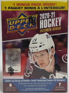 2020/21 upper deck extended series nhl hockey blaster box (7 pks/bx)