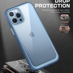 SUPCASE Unicorn Beetle Style Series Case for iPhone 13 Pro Max (2021 Release) 6.7 Inch, Premium Hybrid Protective Clear Case (Azure)