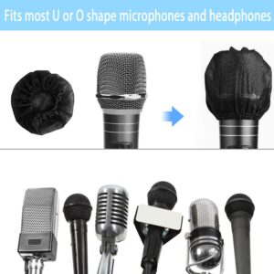 SUNPRO Microphone Covers Disposable 100pcs, Non-Woven,Clean No-Odor Windscreen Pop Filters Protective Cap for Handheld Karaoke Microphone