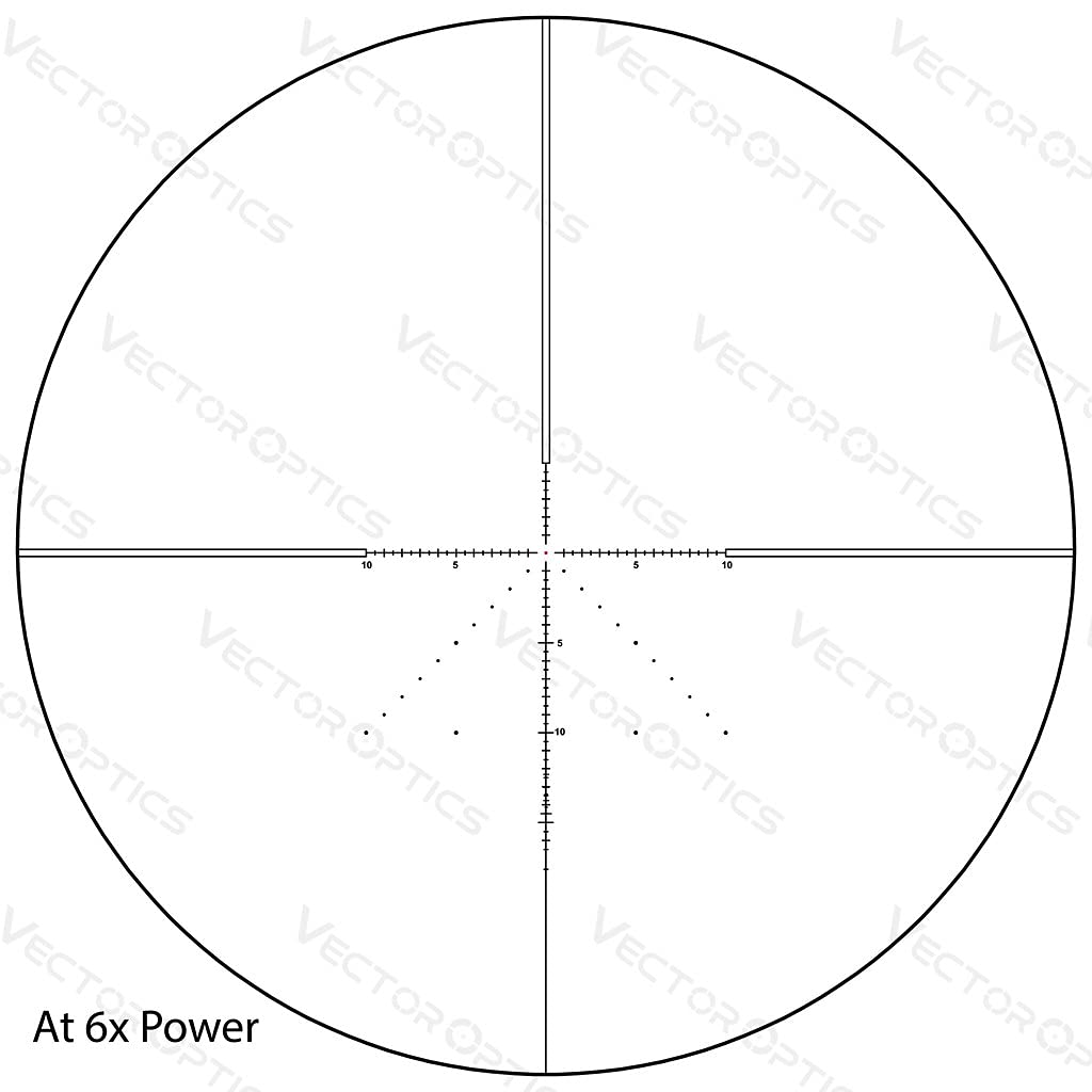 Vector Optics Veyron 6-24x44mm, 1/10 MIL, 30mm Tube, Red Illuminated First Focal Plane (FFP) Ultra Short Riflescope