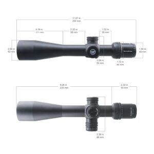 Vector Optics Veyron 6-24x44mm, 1/10 MIL, 30mm Tube, Red Illuminated First Focal Plane (FFP) Ultra Short Riflescope