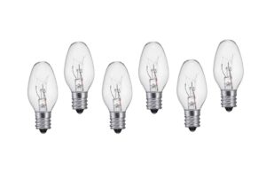 ui pro tools mini warm clear night light bulb replacement bulbs - 6 pc