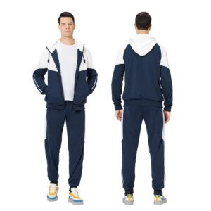 MANTORS Men's Activewear Full Zip Warm Tracksuit Sports Set Casual Sweat Suit TZ95 Blue XL