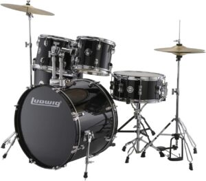 accent drive 5-piece complete drum set - 22" bass (black sparkle)