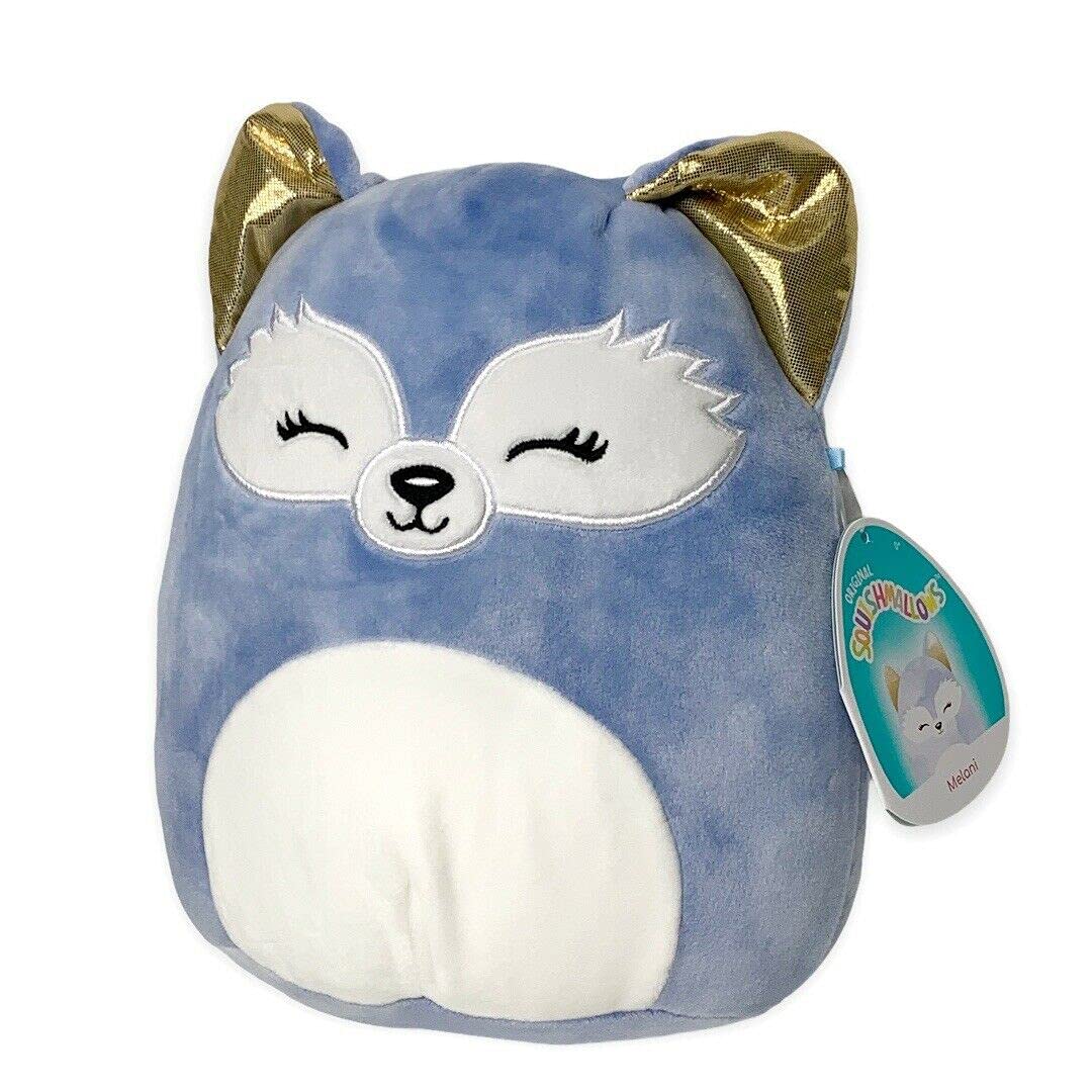 SQUISHMALLOW KellyToys - 12 Inch (30cm) - Melani The Blue Fox with Golden Ears - Sleepy Eyes Squad