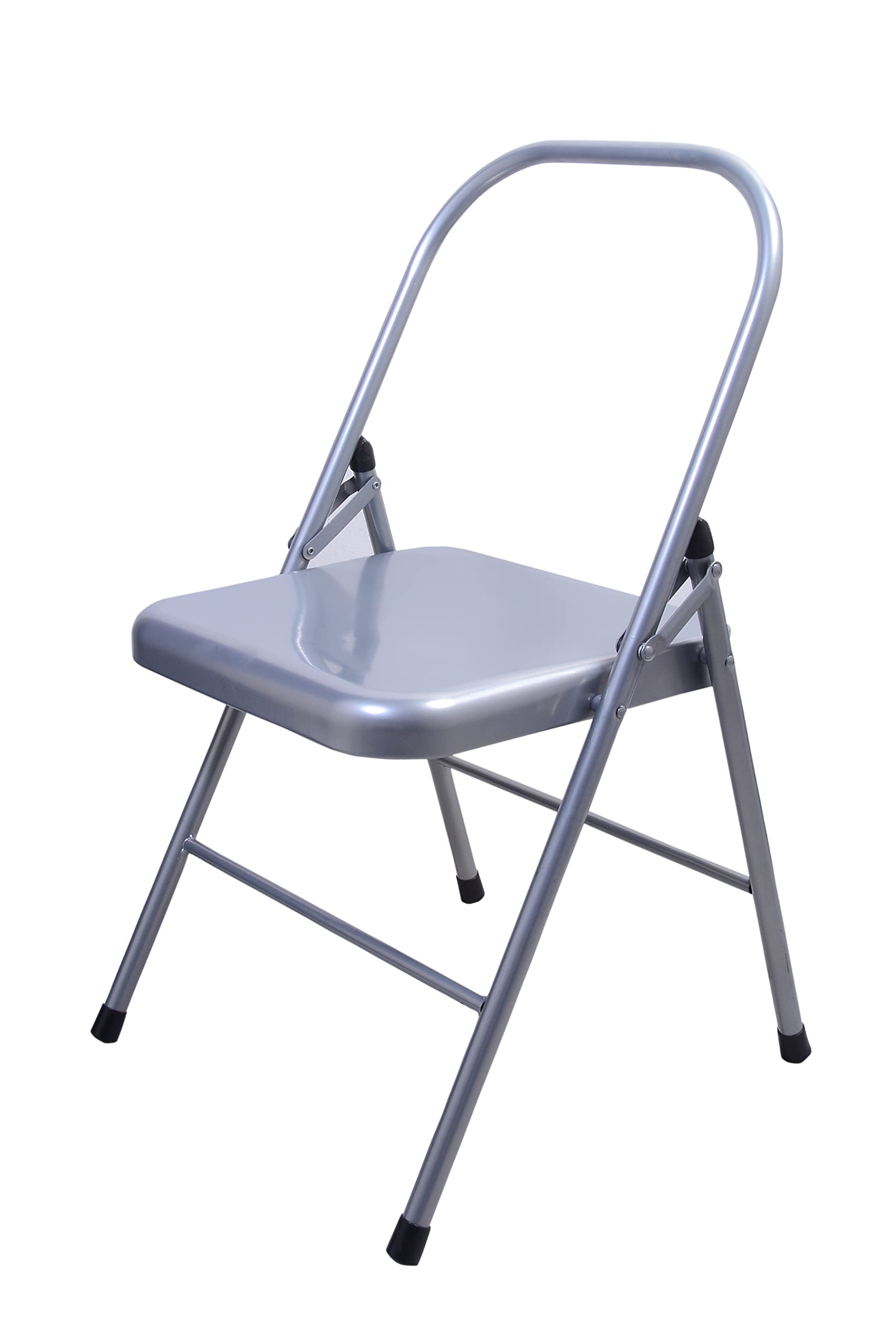 YOGIKUTI Yoga Chair, Metal Yoga Chair, Iyengar Yoga Chair, Yoga Chair, Chair for Yoga, Backless Yoga Chair, (Standard)