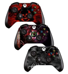 fottcz [3pcs] vinyl skin for xbox one/slim/x controller (standard edition), sticker decorate and protect device surface, group a