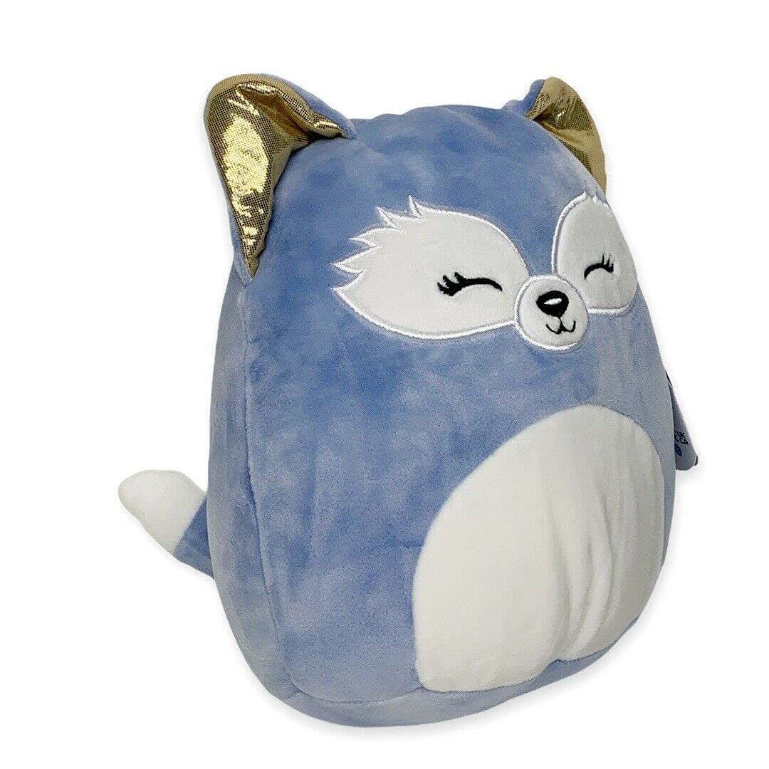 SQUISHMALLOW KellyToys - 12 Inch (30cm) - Melani The Blue Fox with Golden Ears - Sleepy Eyes Squad