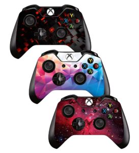 fottcz [3pcs] vinyl skin for xbox one/slim/x controller (standard edition), sticker decorate and protect device surface, group b