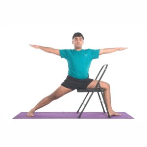 YOGIKUTI Yoga Chair, Metal Yoga Chair, Iyengar Yoga Chair, Yoga Chair, Chair for Yoga, Backless Yoga Chair, (Standard)