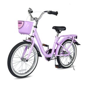 COEWSKE Kid's Bike Steel Frame Children Bicycle 14-16 Inch with Training Wheel (Purple, 18 inch)