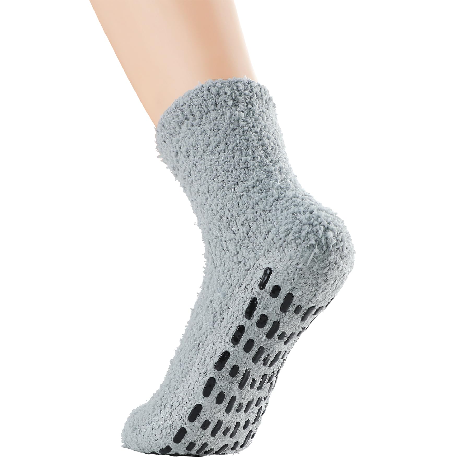 Zando Softest Fuzzy Socks for Women Athletic Yoga Socks Anti Slip Slipper Socks with Grippers Home Comfy Fluffy Socks Winter Cozy Socks Non Skid Grip Socks Plush Sleeping Socks 5/Blue Series One Size