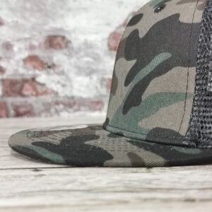 Classic Camo Flat Bill Brim Snapback Hat Visor Mesh Hats for Men Women, Hip Hop Baseball Cap Adjustable Dad Hat Trucker Hat Unisex