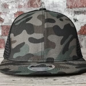 Classic Camo Flat Bill Brim Snapback Hat Visor Mesh Hats for Men Women, Hip Hop Baseball Cap Adjustable Dad Hat Trucker Hat Unisex