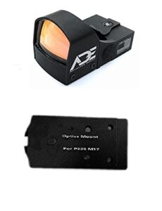 ade advanced optics crusader rd3-009 red dot reflex sight + optic mounting plate for sig sauer p320 m17 / m18 pistol