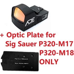 Ade Advanced Optics Crusader RD3-009 Red Dot Reflex Sight + Optic Mounting Plate for Sig Sauer P320 M17 / M18 Pistol