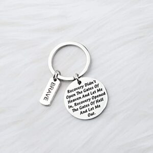 TGBJE AA NA Drug Recovery Gift Sober Gift Rehab Keychain Gift Sobriety Gift Addiction Recovery Gift (gates keychain)