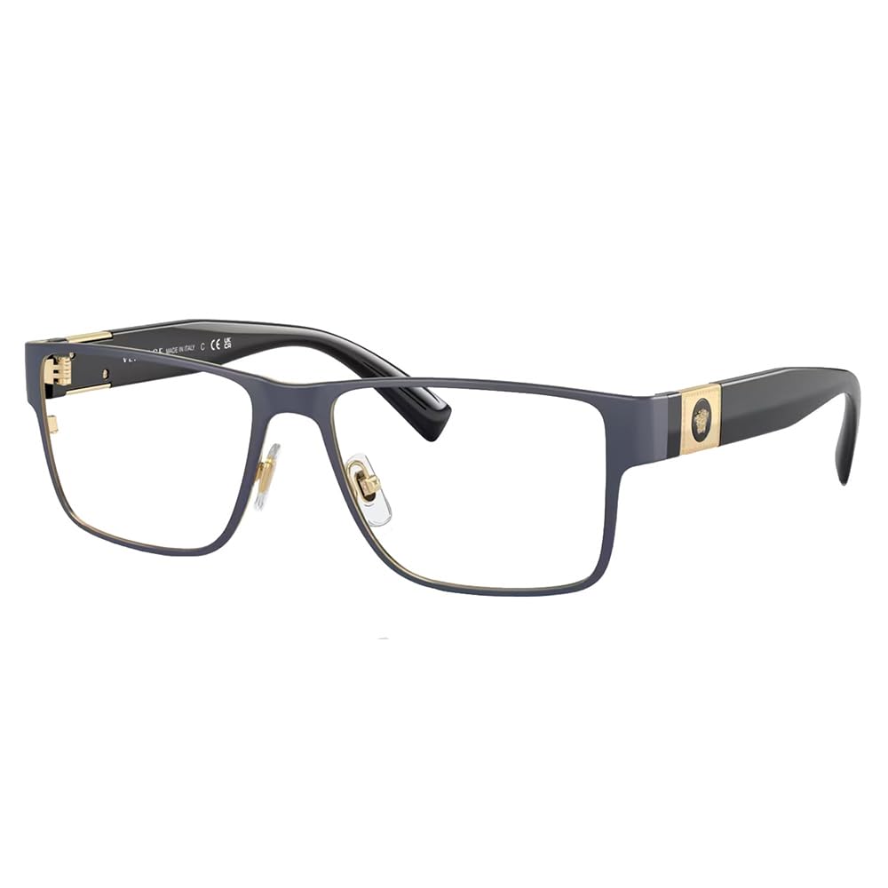 Versace VE 1274 1468 Black Metal Rectangle Eyeglasses 55mm