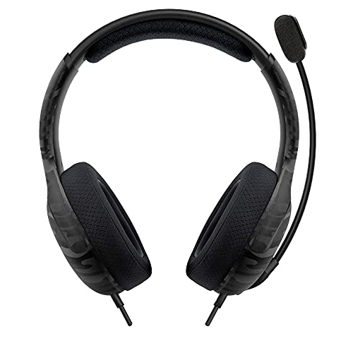 PDP Gaming LVL40 Wired Headset With Noise Cancelling Microphone: Black Camo, PS5/PS4 (Renewed)