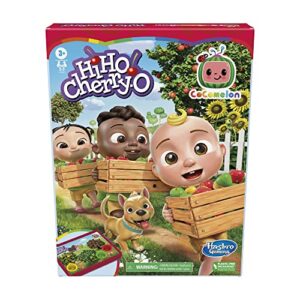 hasbro gaming hi ho cherry-o: cocomelon edition board game, counting, numbers, and matching game for preschoolers, 2-3 players, ages 3+ (amazon exclusive)