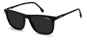 carrera men's 261/s polarized rectangular sunglasses, black grey, 53mm, 18mm