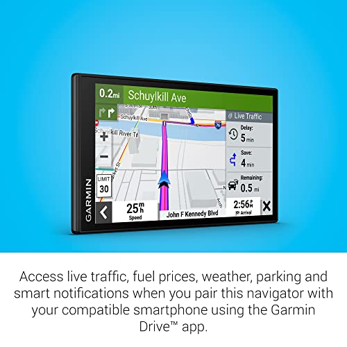 Garmin DriveSmart 66, 6-inch Car GPS Navigator with Bright, Crisp High-resolution Maps and Garmin Voice Assist