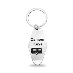 kuiyai vintage motel camping gift camper motel hotel keychain camper keys gift caravan gift wanderlust gift traveler gift for campers (camper keys)