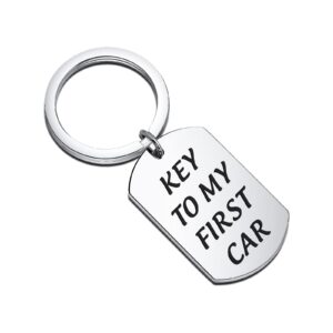 tgbje first car gift for teens key to my first car new driver gift drivers license keychain gift first car souvenir gift (first car key)