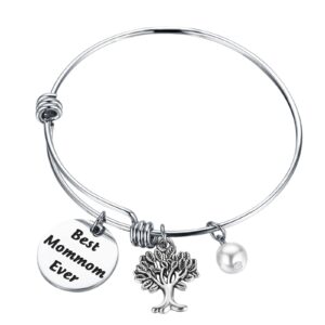 cenwa mommom birthday gift mommom bracelet mommom jewelry best mommom ever bracelet (best mommom ever br)