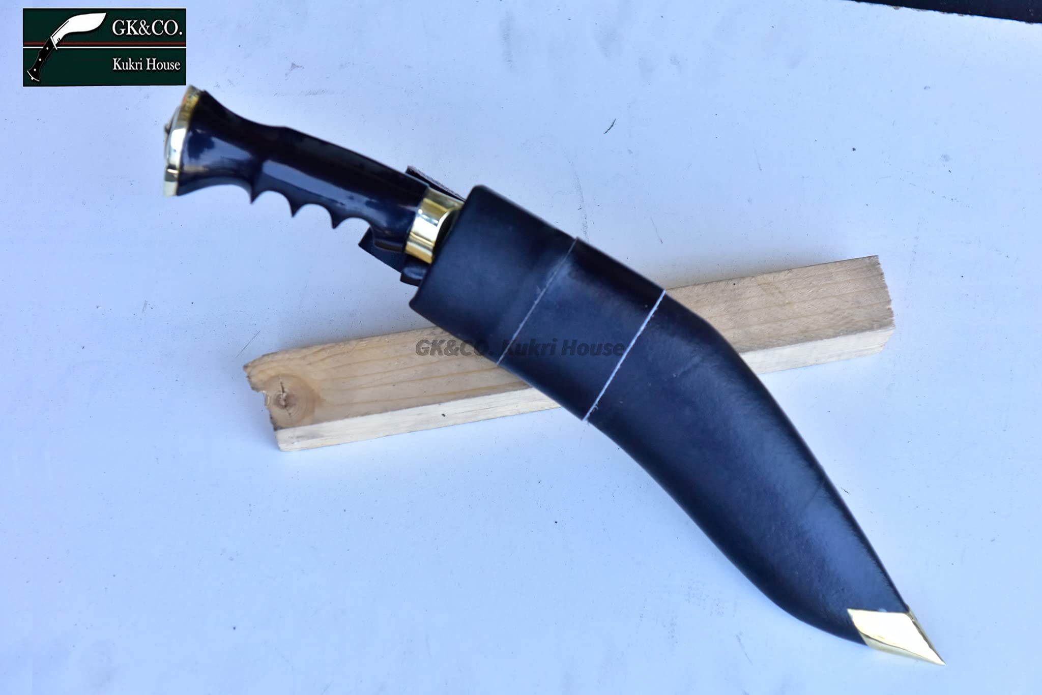 GK&CO. Kukri House Genuine Kukri Knife - 11 Inch Blade World War II Gripper Horn Handle Kukri/Khukuri - Handmade in Nepal