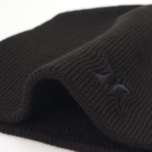 Hurley Men's Icon Staples Beanie - Lightweight Classic Loose Knitted Hat for Men, Black/Black