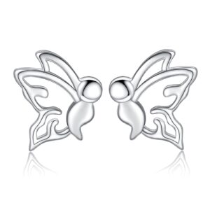 semicolon butterfly earrings sterling silver - my story isn't over yet struggle depression inspiring jewelry gift for women