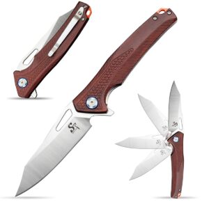 sitivien st219 folding knife, 9cr18mov steel dalbergia handle outdoor edc tool knife for outdoor camping,hunting