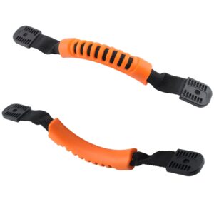 Jiozermi 2 Pcs Kayak Carry Handles, Kayak Accessories, Side Mount Carry Replacement Handles with Plastic Buckle for Kayak Paddle, Tandem Kayak, Canoe Boat & Lifetime Kayaks (Orange)